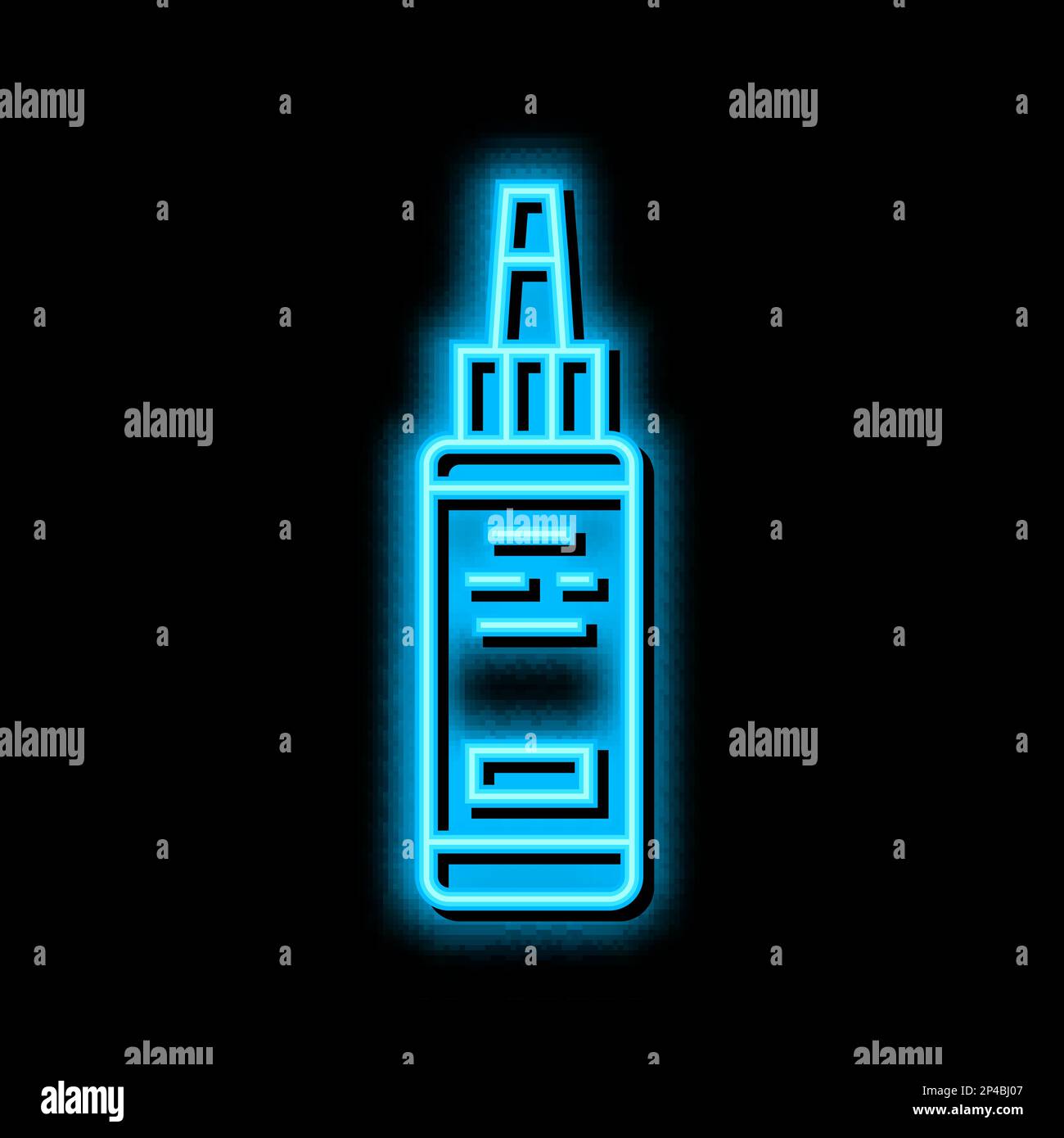 hair growth serum neon glow icon illustration Stock Vector Image & Art ...