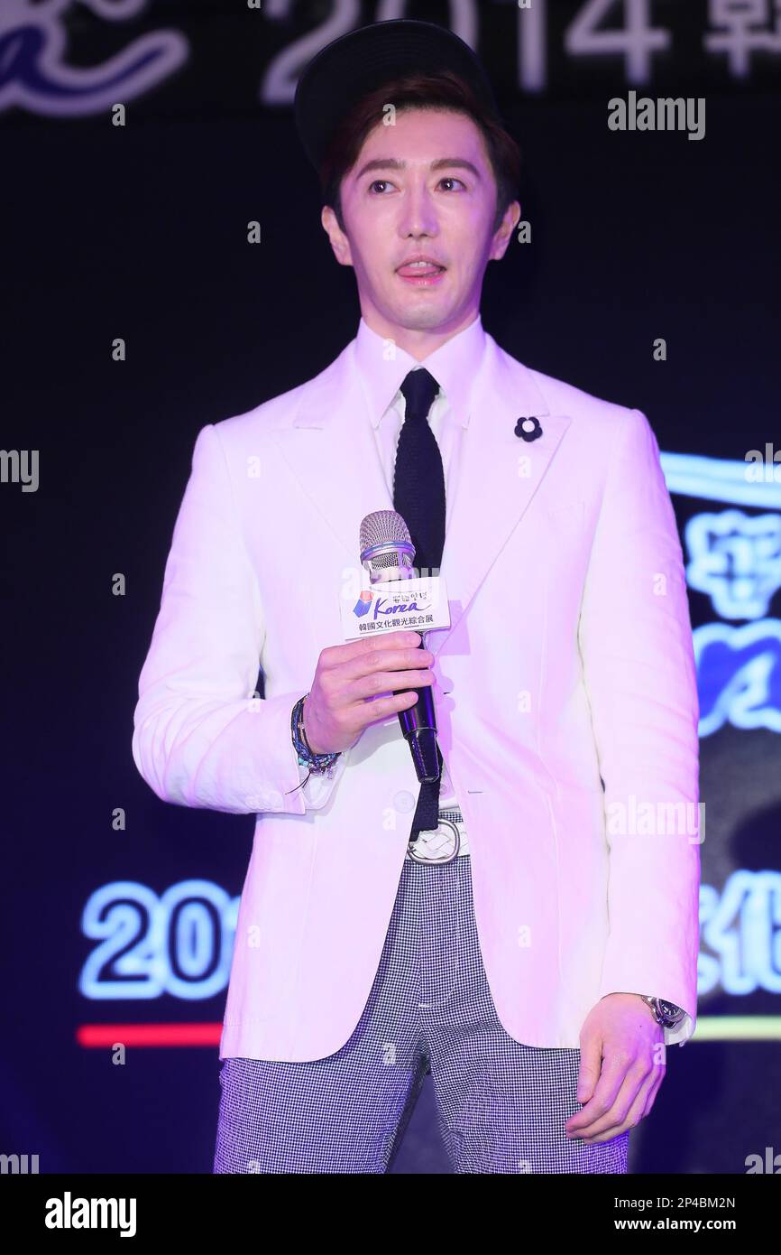 Shin Hyesung of South Korea boy band Shinhwa performs on stage during a ...