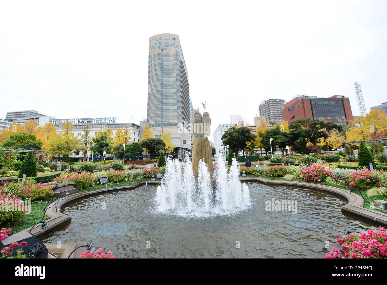 The Guardian of water statue and water founatin at the seaside ...