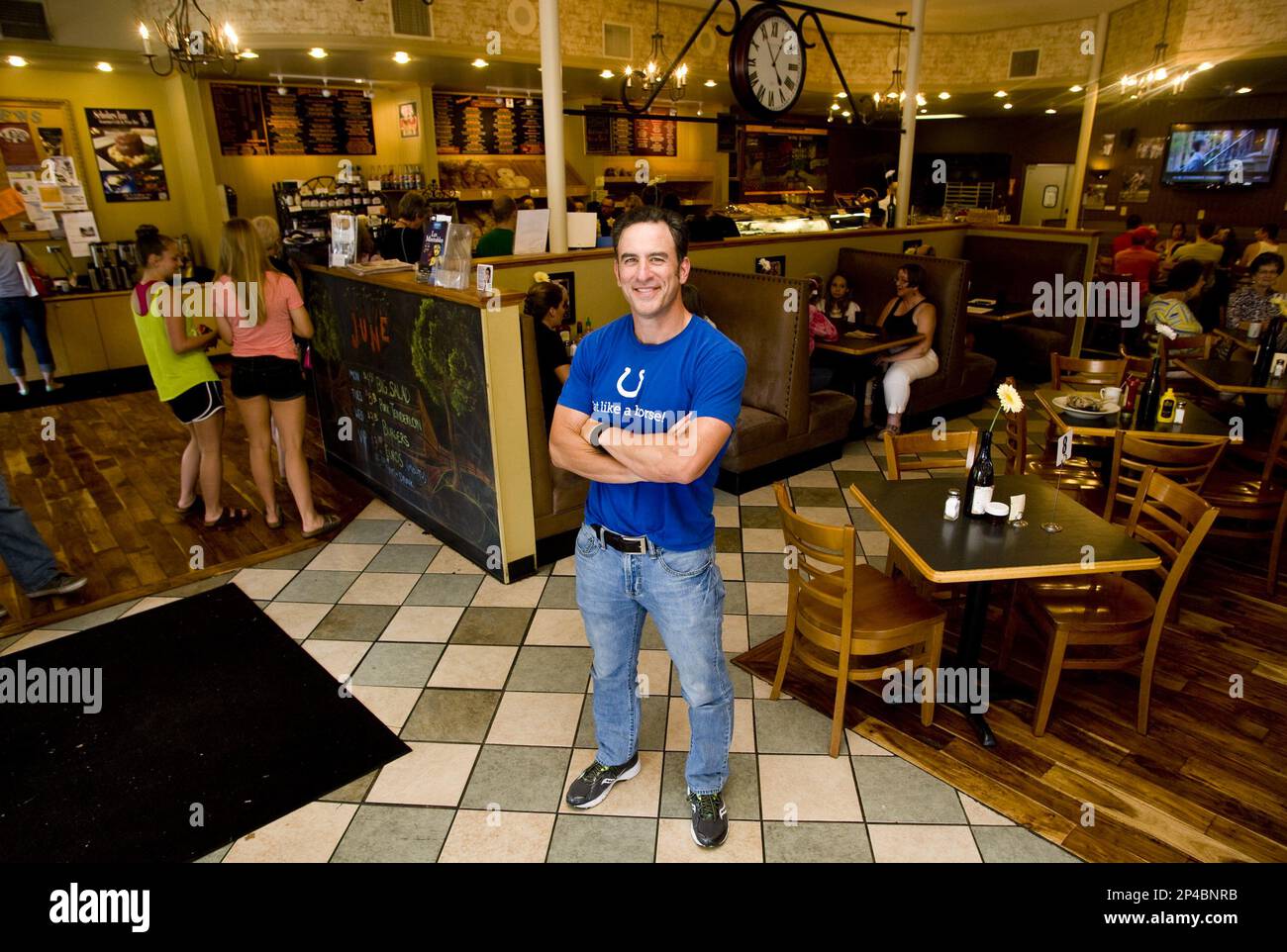 Lyle Feigenbaum poses for a portrait at one of his restaurants ...