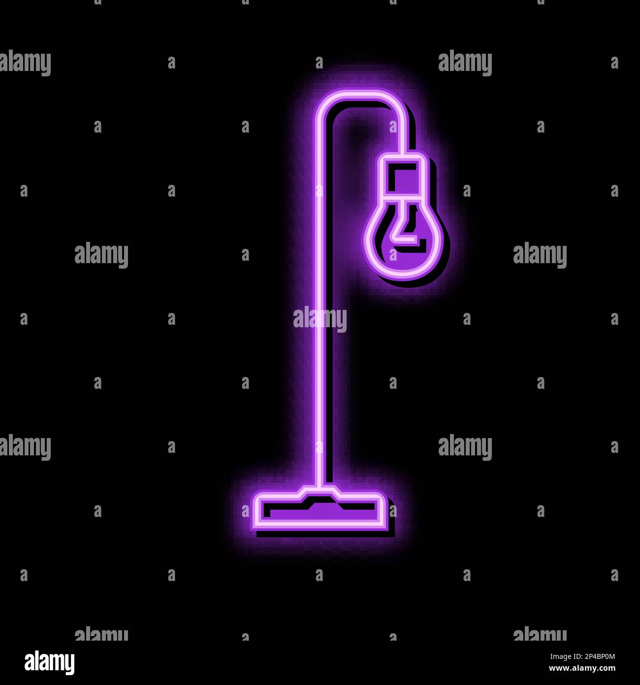 electric table lamp neon glow icon illustration Stock Vector Image ...