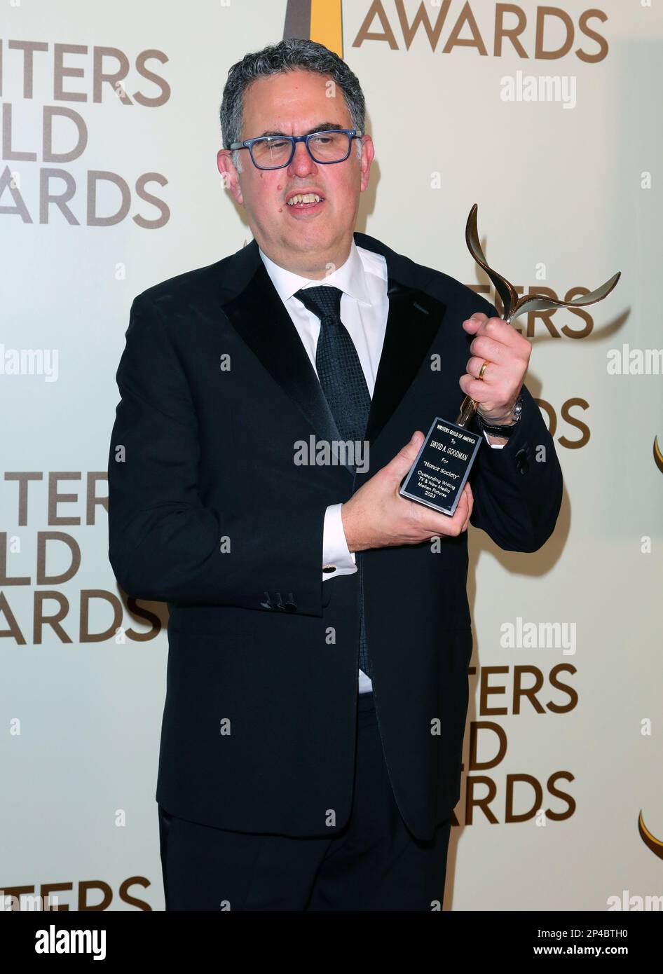 David A. Goodman arrives at The 2023 Writers Guild Awards Press Room ...