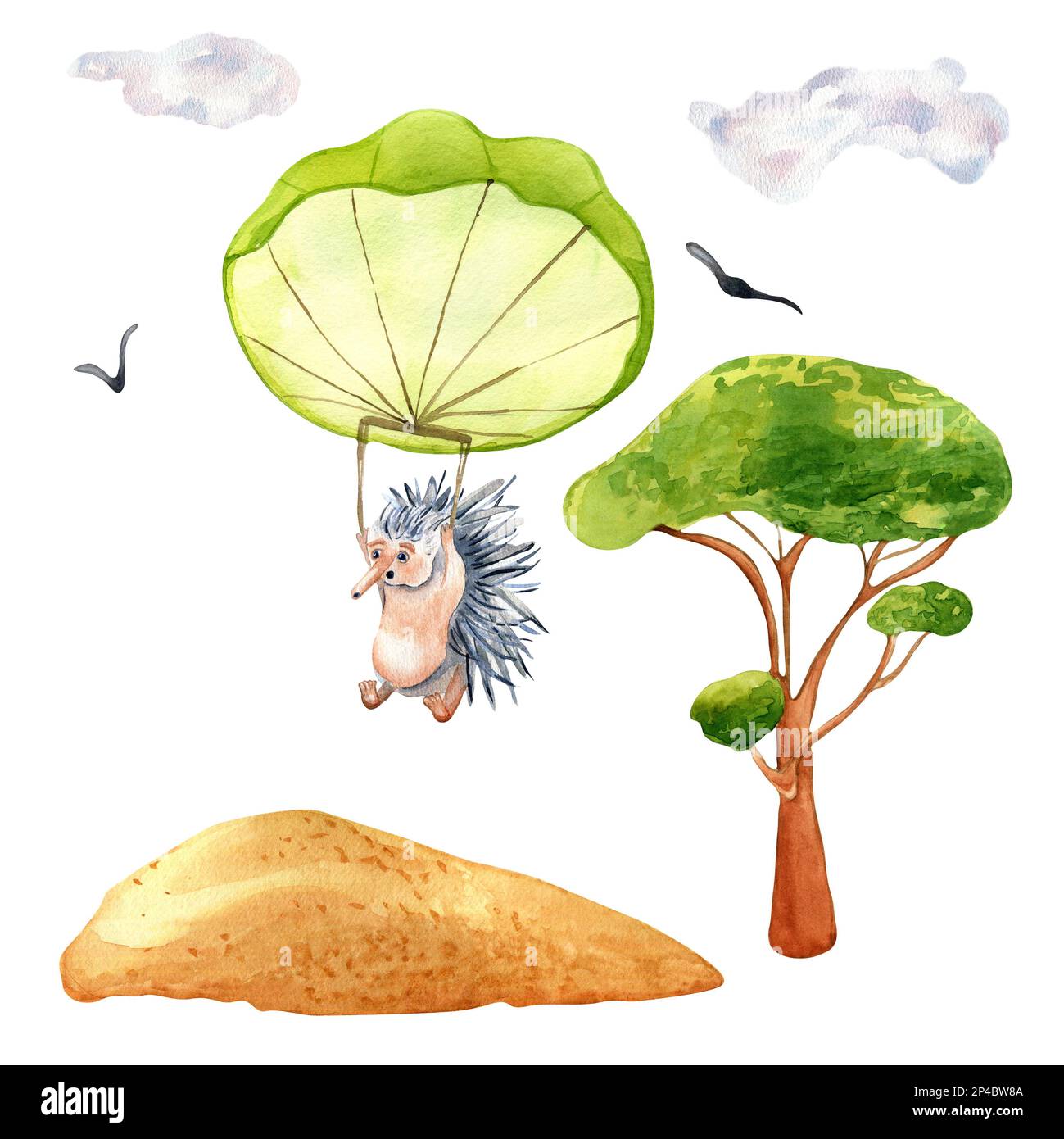 Comic parachute jump hi-res stock photography and images - Alamy