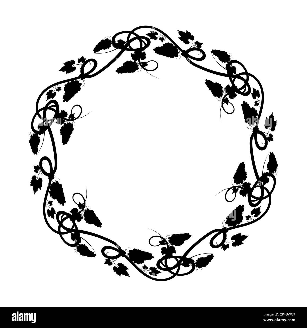 Decorative border grapes Black and White Stock Photos & Images - Alamy