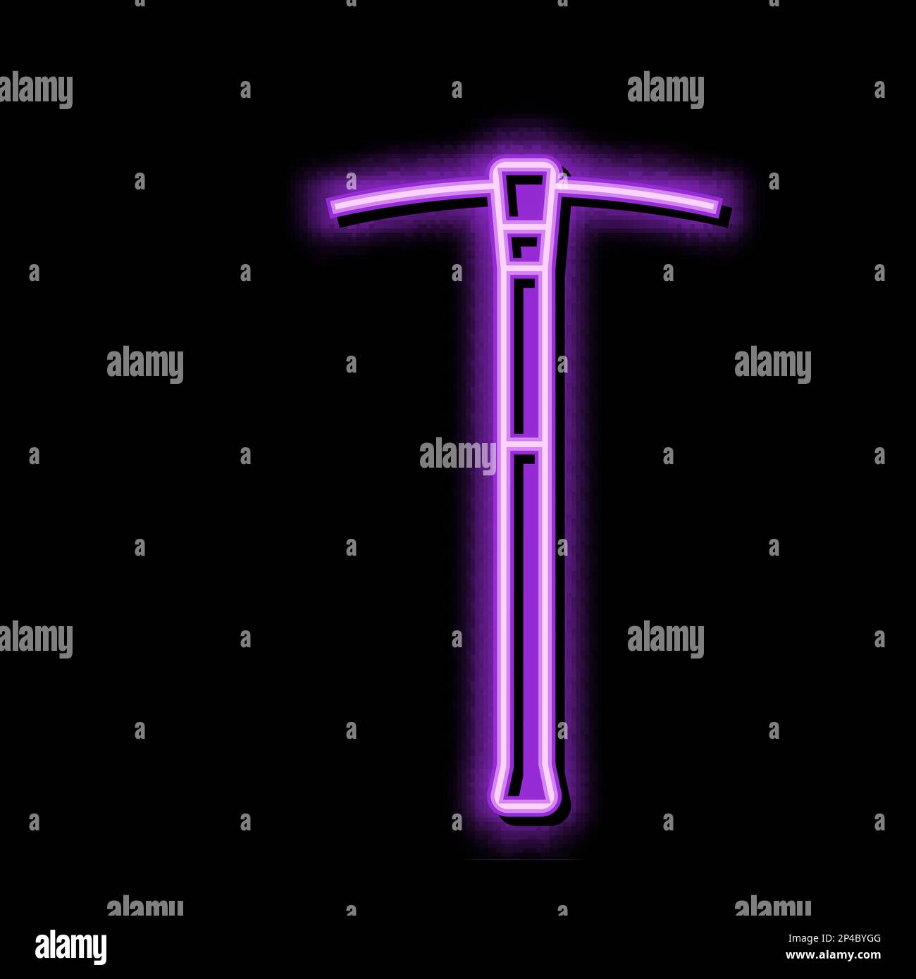 pick axe weapon neon glow icon illustration Stock Vector Image & Art ...