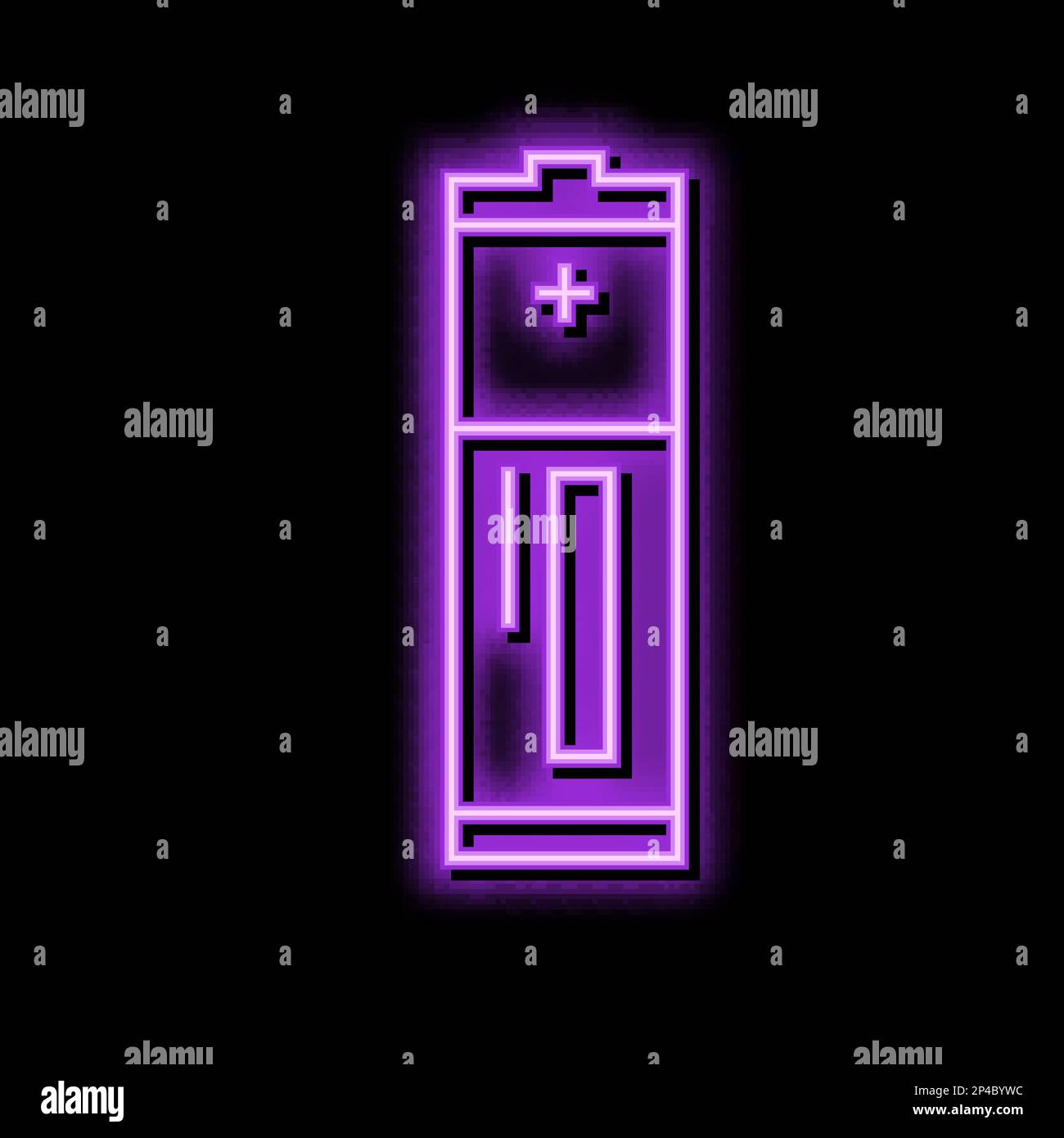 aaa battery power energy neon glow icon illustration Stock Vector Image ...