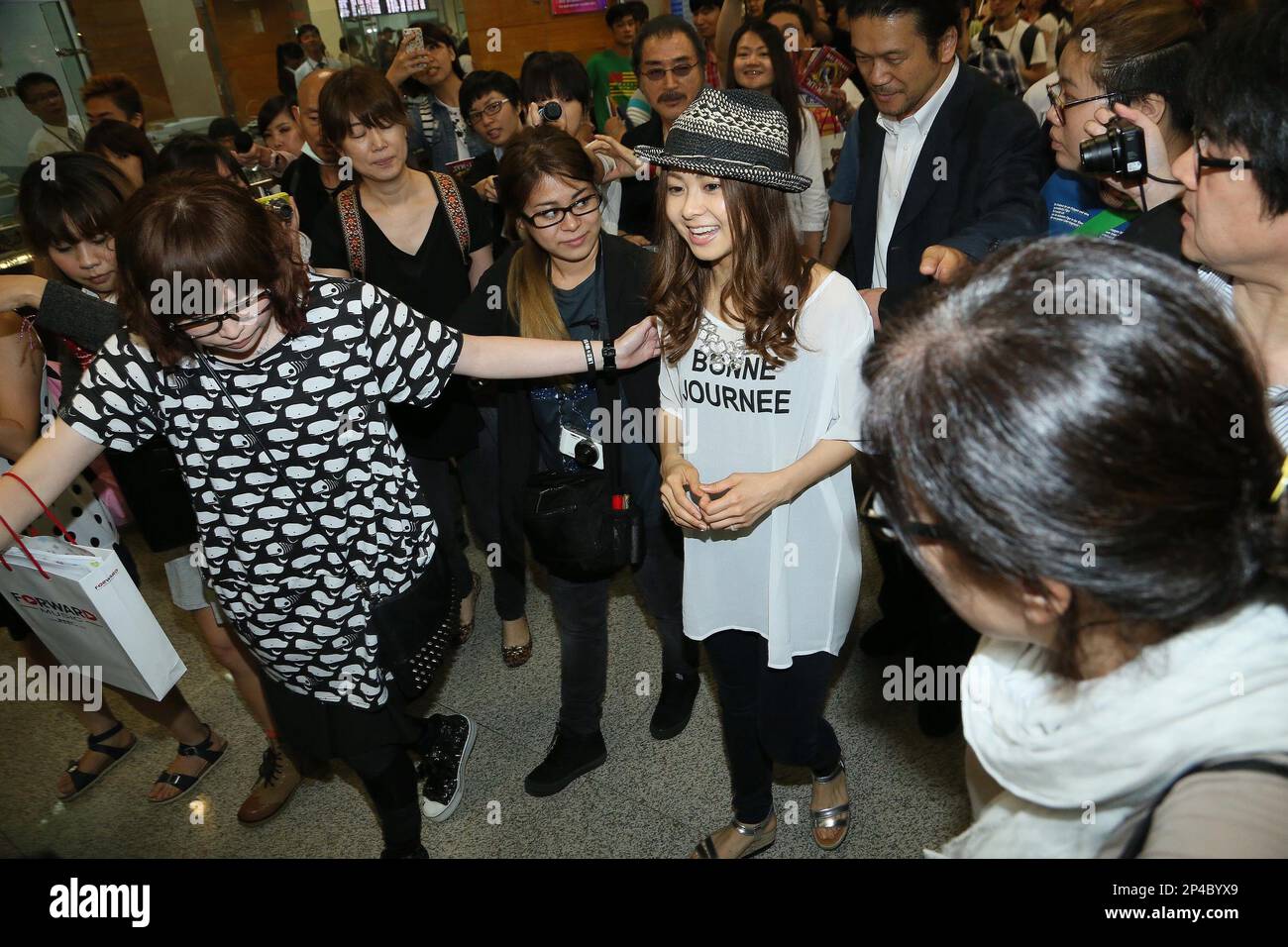Japanese singer Kuraki Mai arrives in Taipei,China on Tuesday July 1 ...