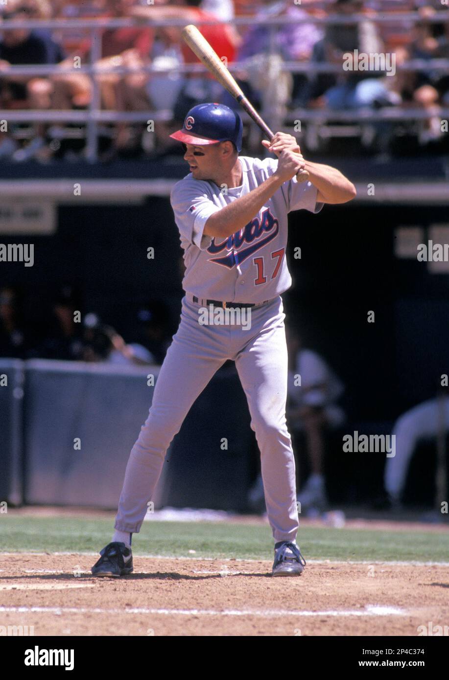 Chicago Cubs Mark Grace (17) in action during a game from his career ...