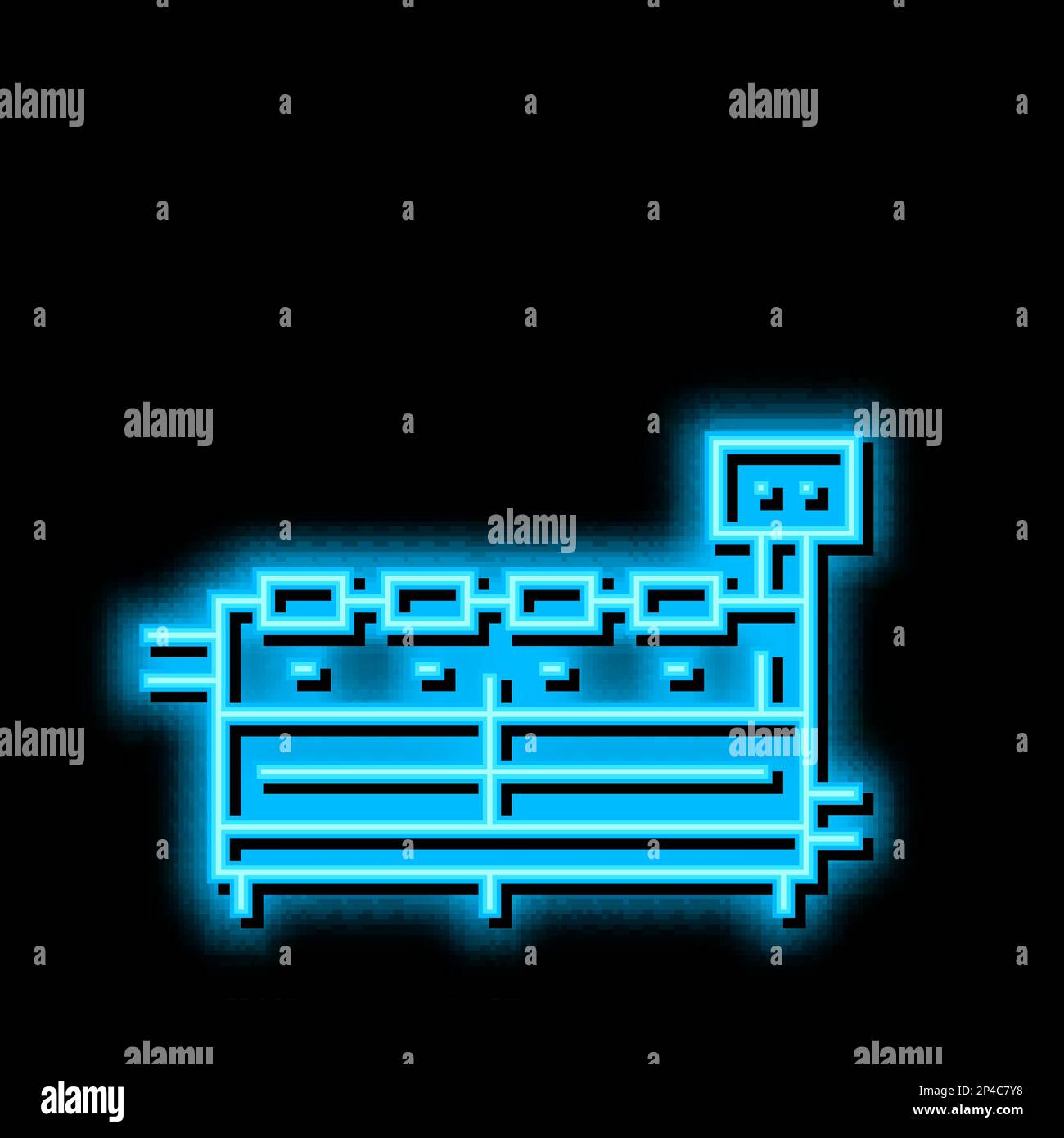 malaxer machines neon glow icon illustration Stock Vector Image & Art ...