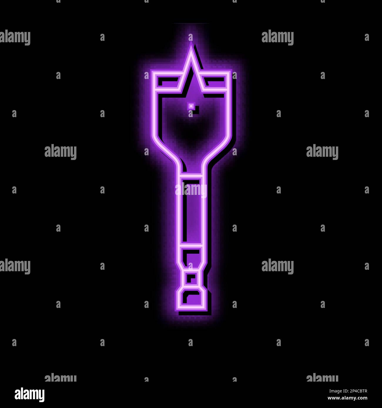 spade drill bit neon glow icon illustration Stock Vector Image & Art ...