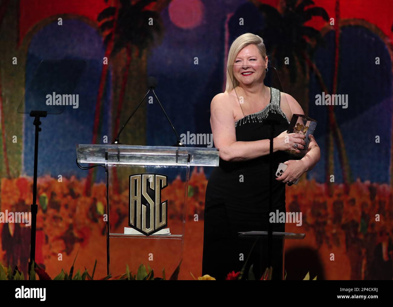 Mandy Walker accepts the 'THEATRICAL FEATURE FILM' award during the ...