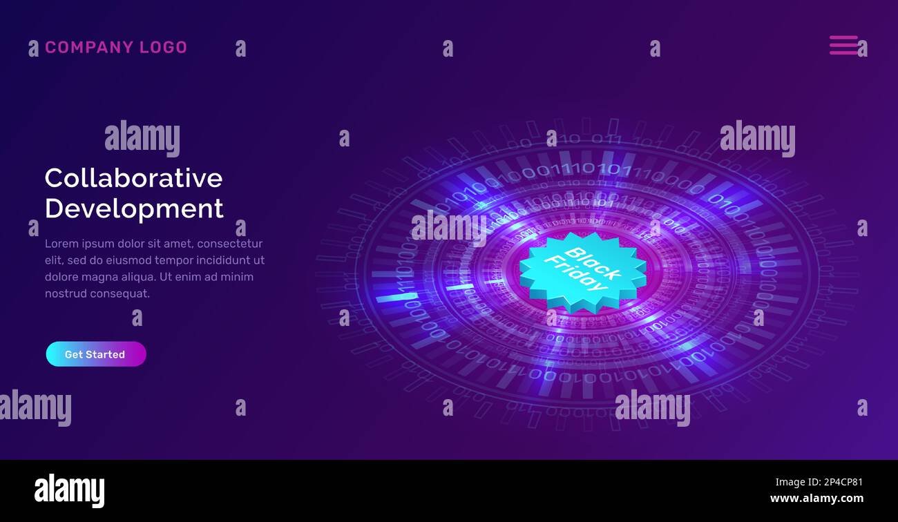 Circle binary code icon Stock Vector Images - Alamy