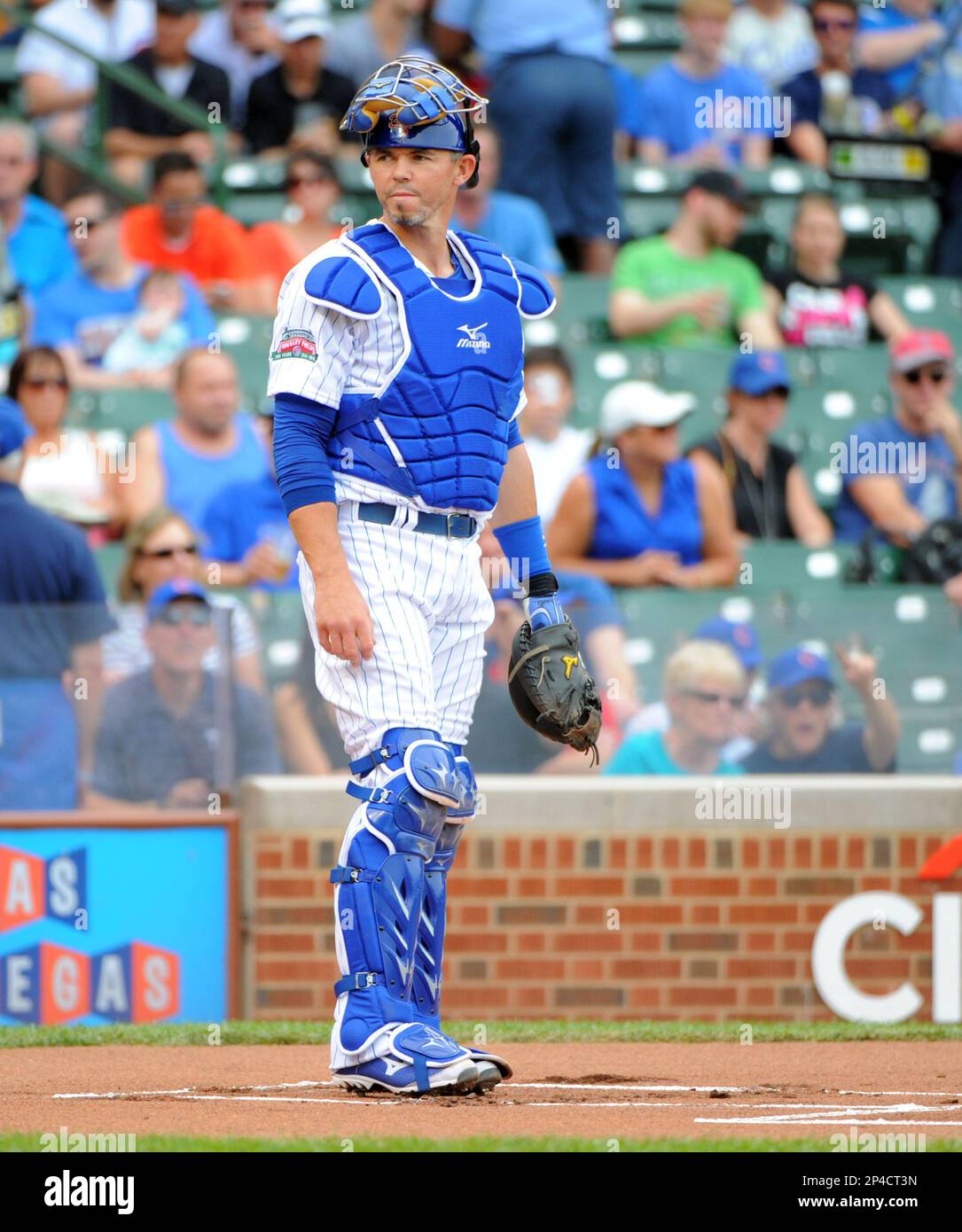Chicago Cubs Eli Whiteside (32) during a game against the Miami Marlins ...