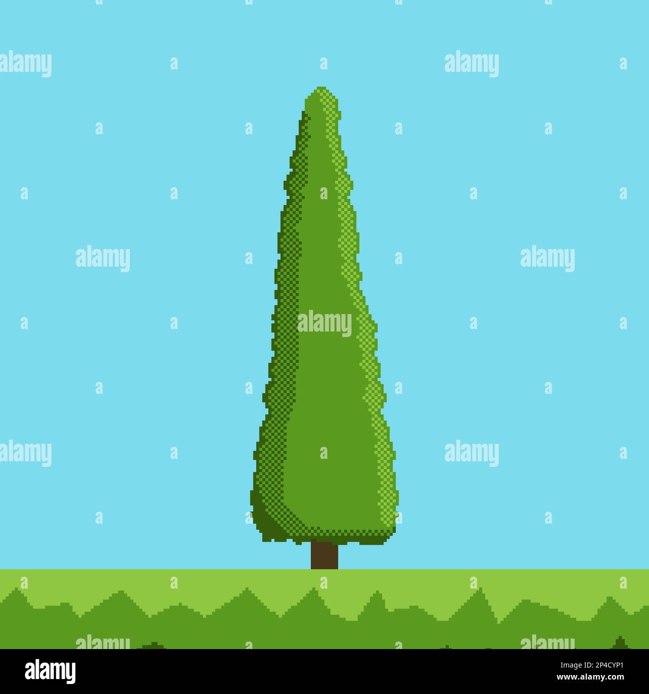 Pixel game landscape Stock Vector Images - Alamy