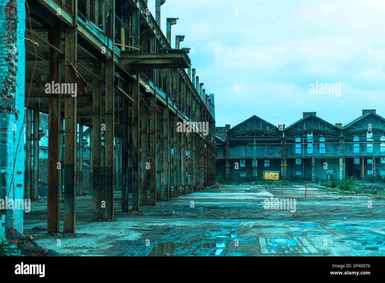Impression of an old factory complex near Gent Stock Photo - Alamy