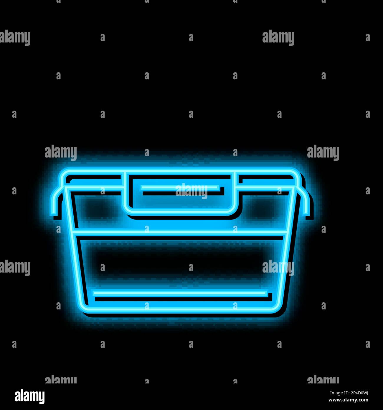 food container plastic neon glow icon illustration Stock Vector Image ...