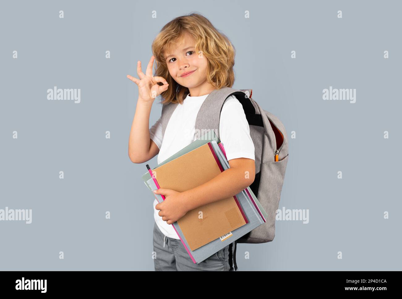 Back shot pretty blonde student hi-res stock photography and images - Alamy