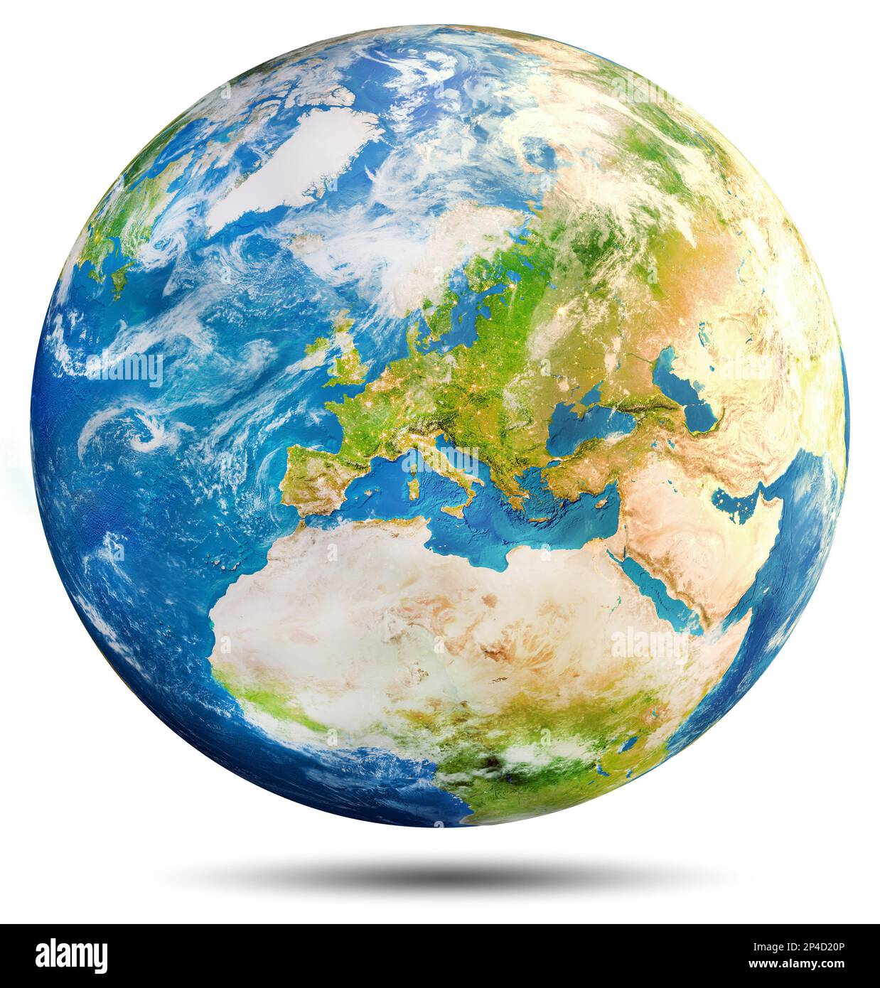 Planet Earth - Europe. Elements of this image furnished by NASA. 3d ...