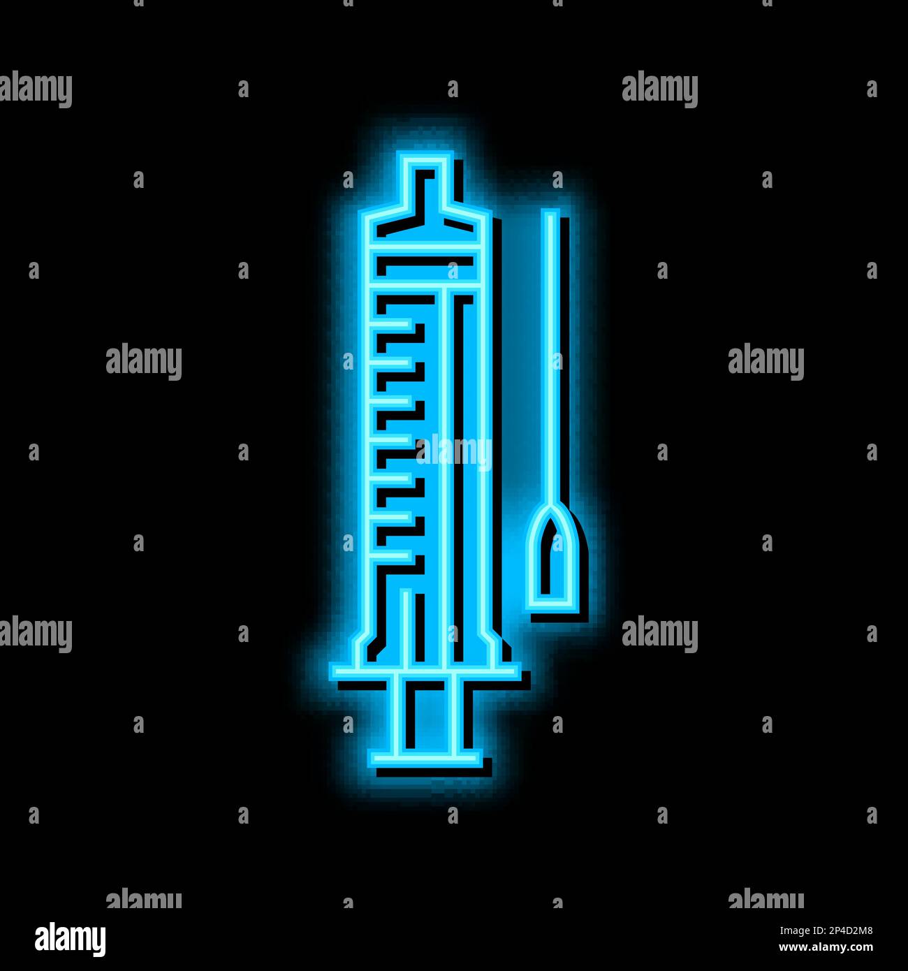 syringe medical neon glow icon illustration Stock Vector Image & Art ...