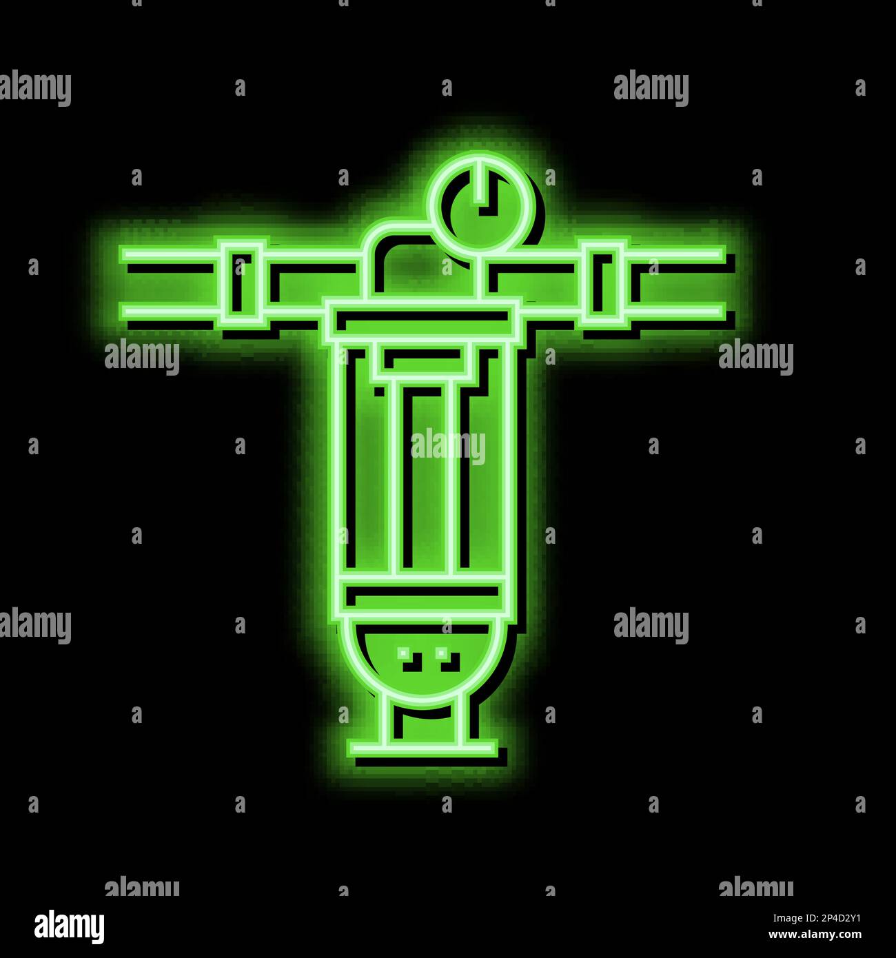 water filter tool neon glow icon illustration Stock Vector Image & Art ...