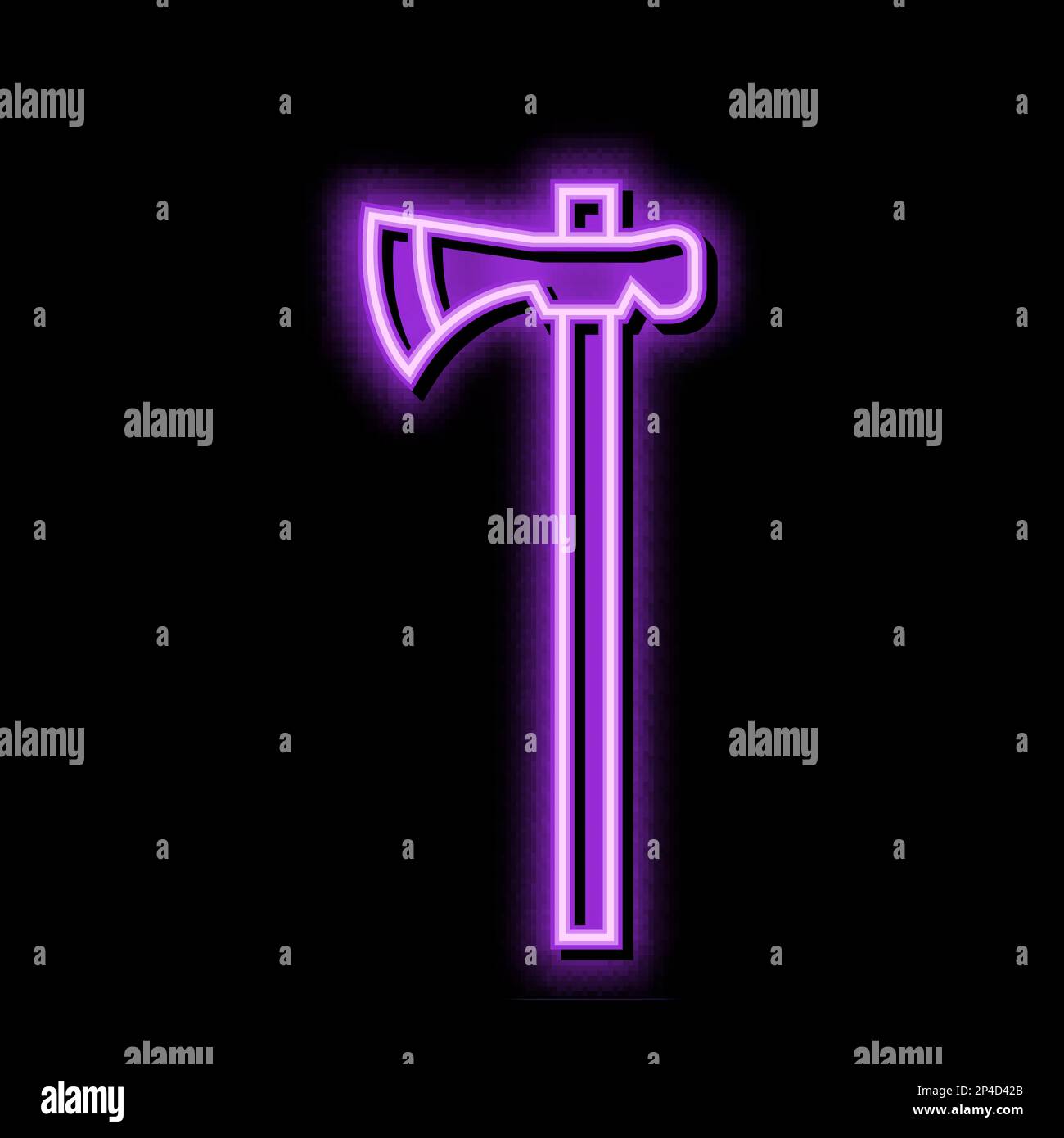 tomahawk weapon neon glow icon illustration Stock Vector Image & Art ...