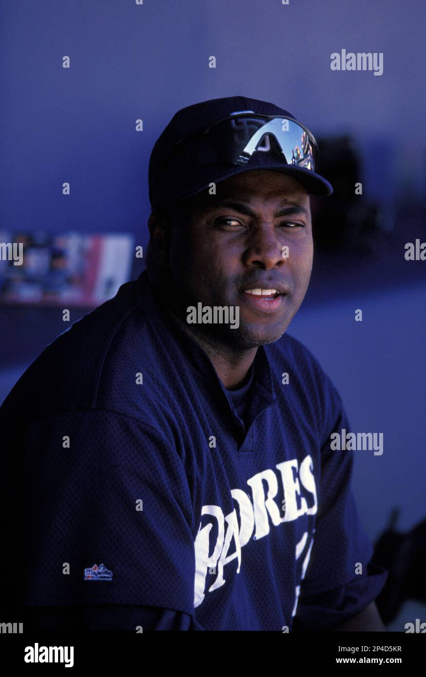 San Diego Padres Tony Gwynn plays in a MLB game against the Atlanta ...