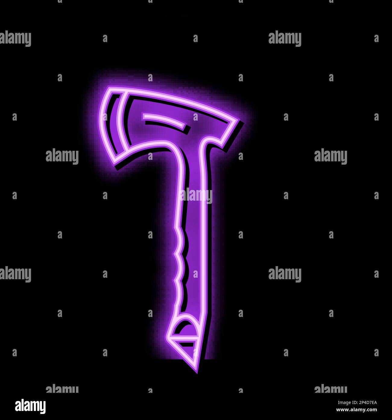 throwing axe tool neon glow icon illustration Stock Vector Image & Art ...