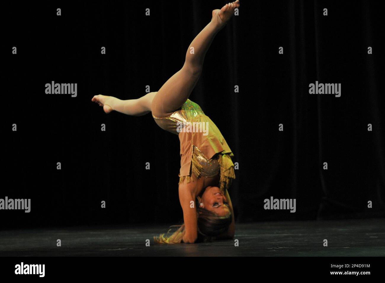Kelly Gooch performs her talent during the second night of the Miss ...