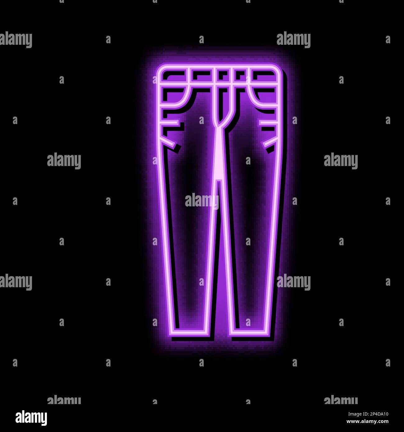 female denim pants neon glow icon illustration Stock Vector Image & Art ...