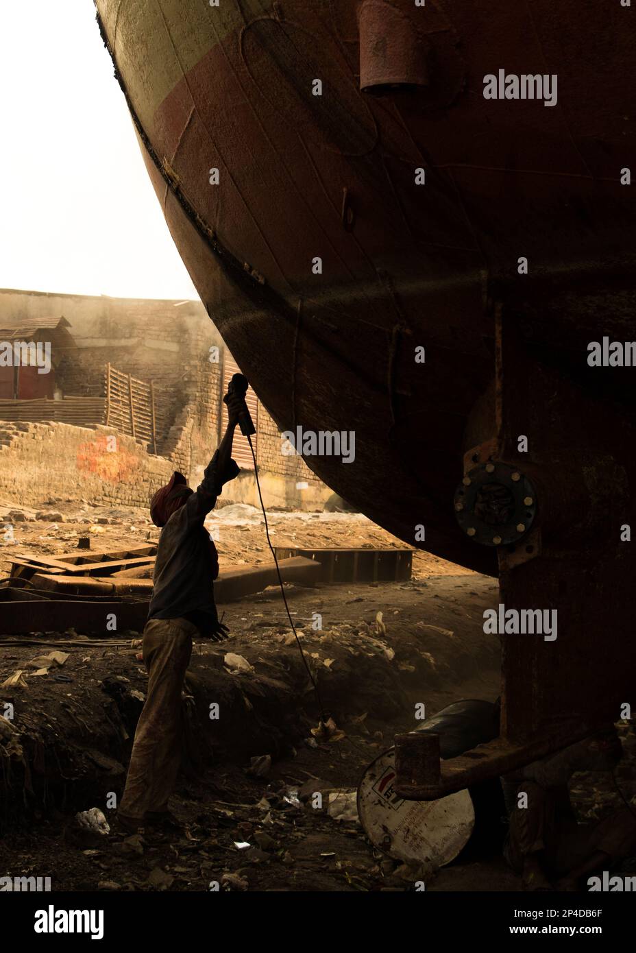 Photo documentary on working people in the shipyard. The shipyards ...