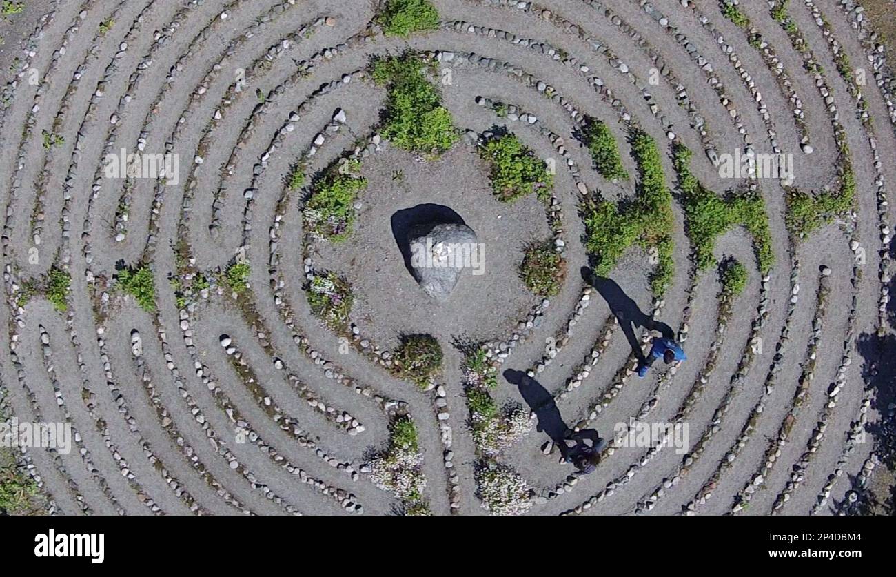 This still image of the labyrinth at the Shrine of St. Therese in ...