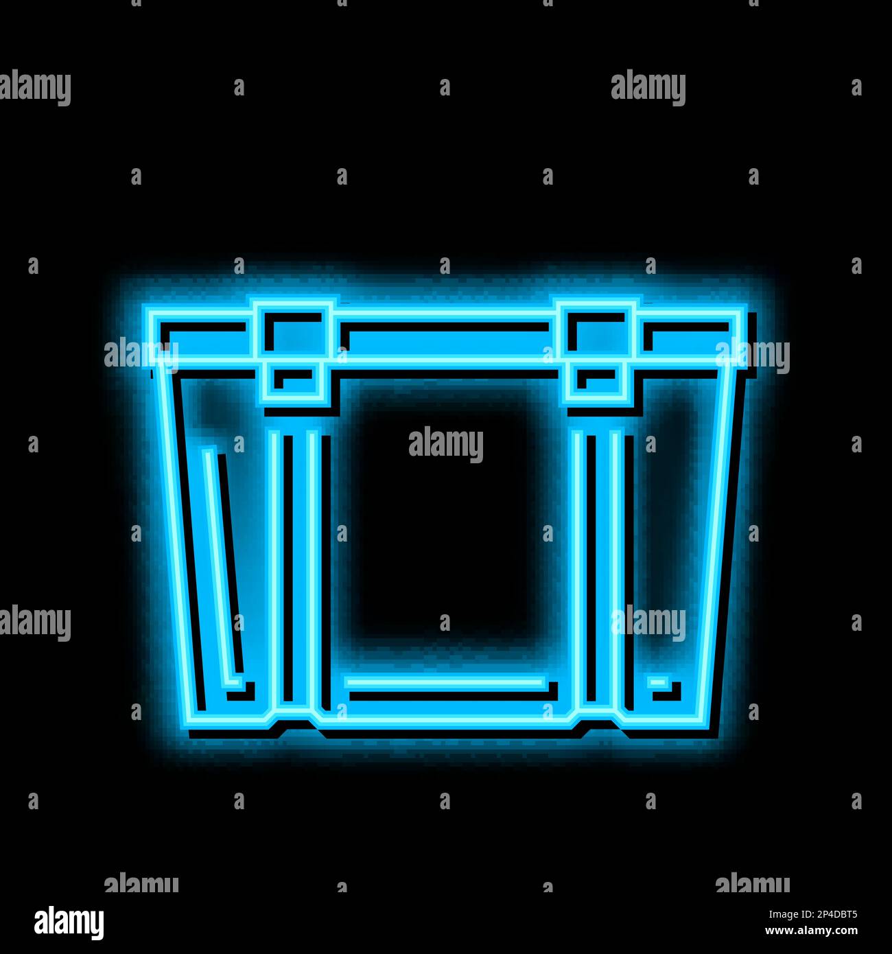 Box plastic neon glow Stock Vector Images - Alamy