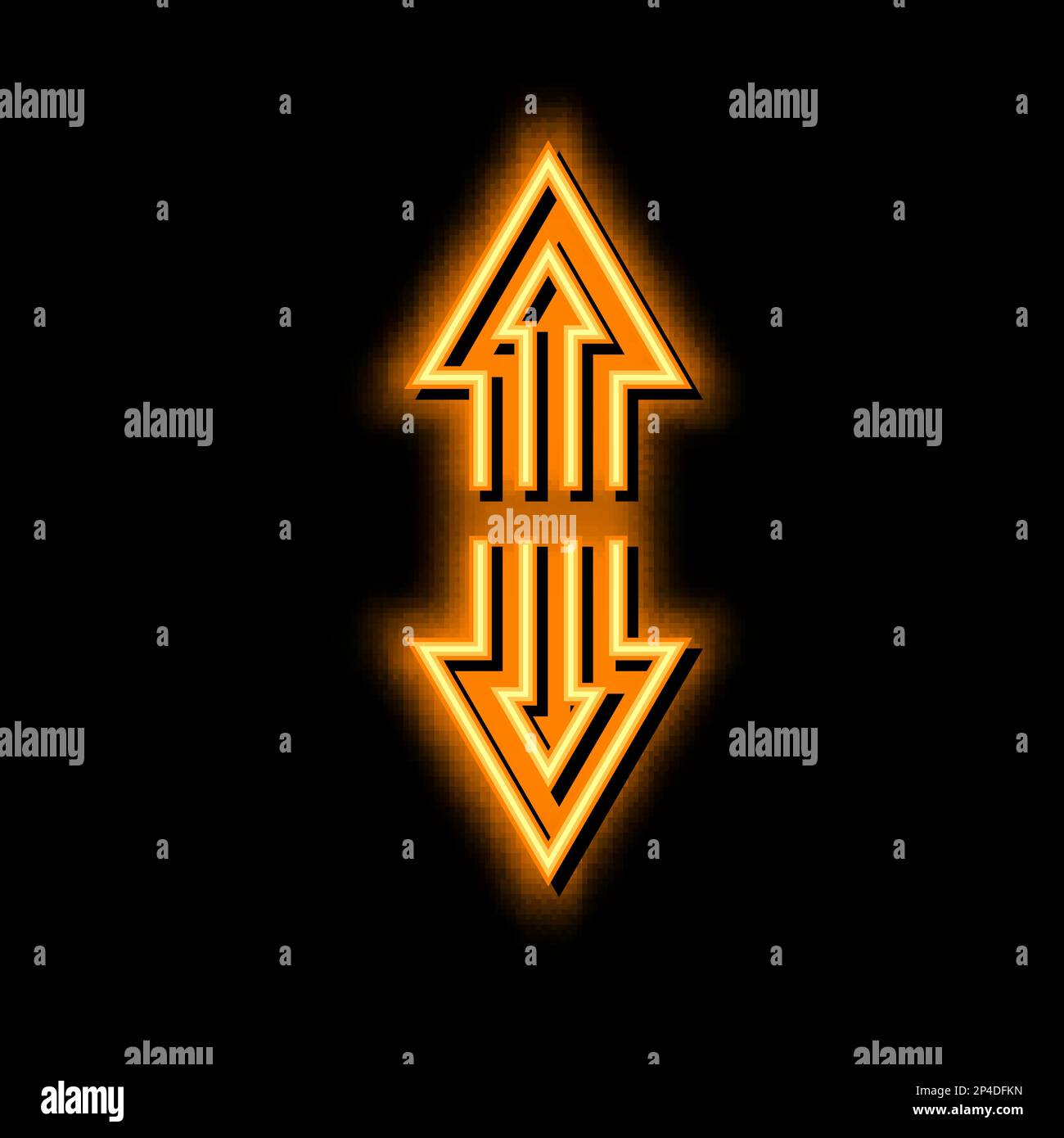 arrow scroll neon glow icon illustration Stock Vector Image & Art - Alamy