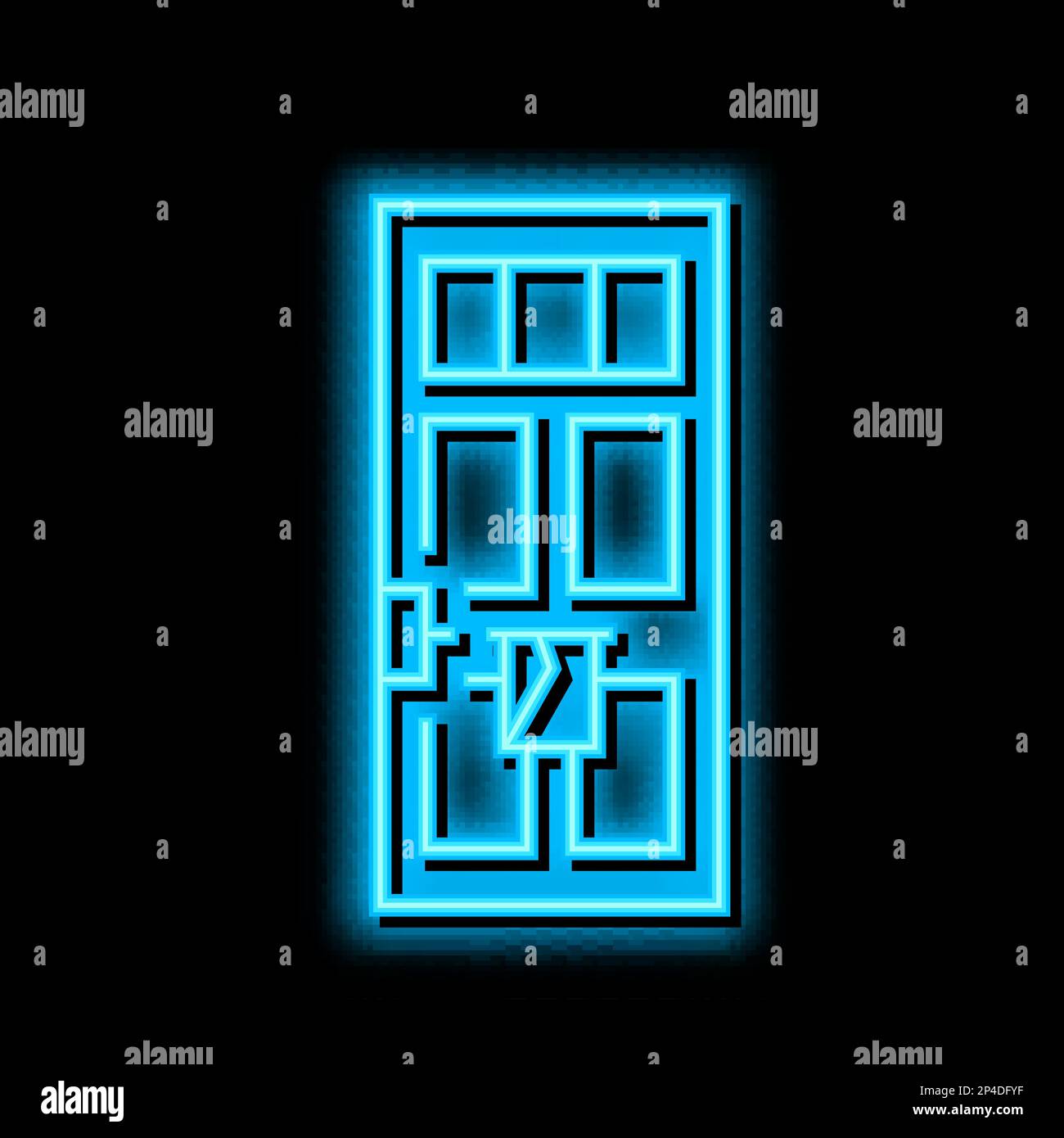 letterbox in door neon glow icon illustration Stock Vector Image & Art ...