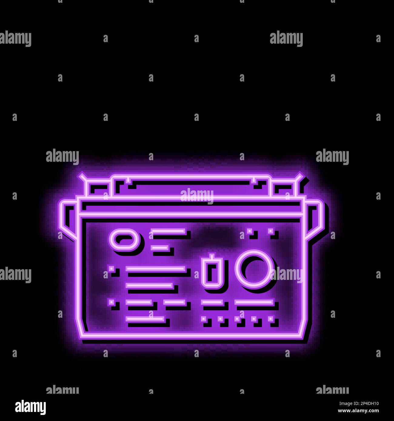 deep cycle battery neon glow icon illustration Stock Vector Image & Art ...
