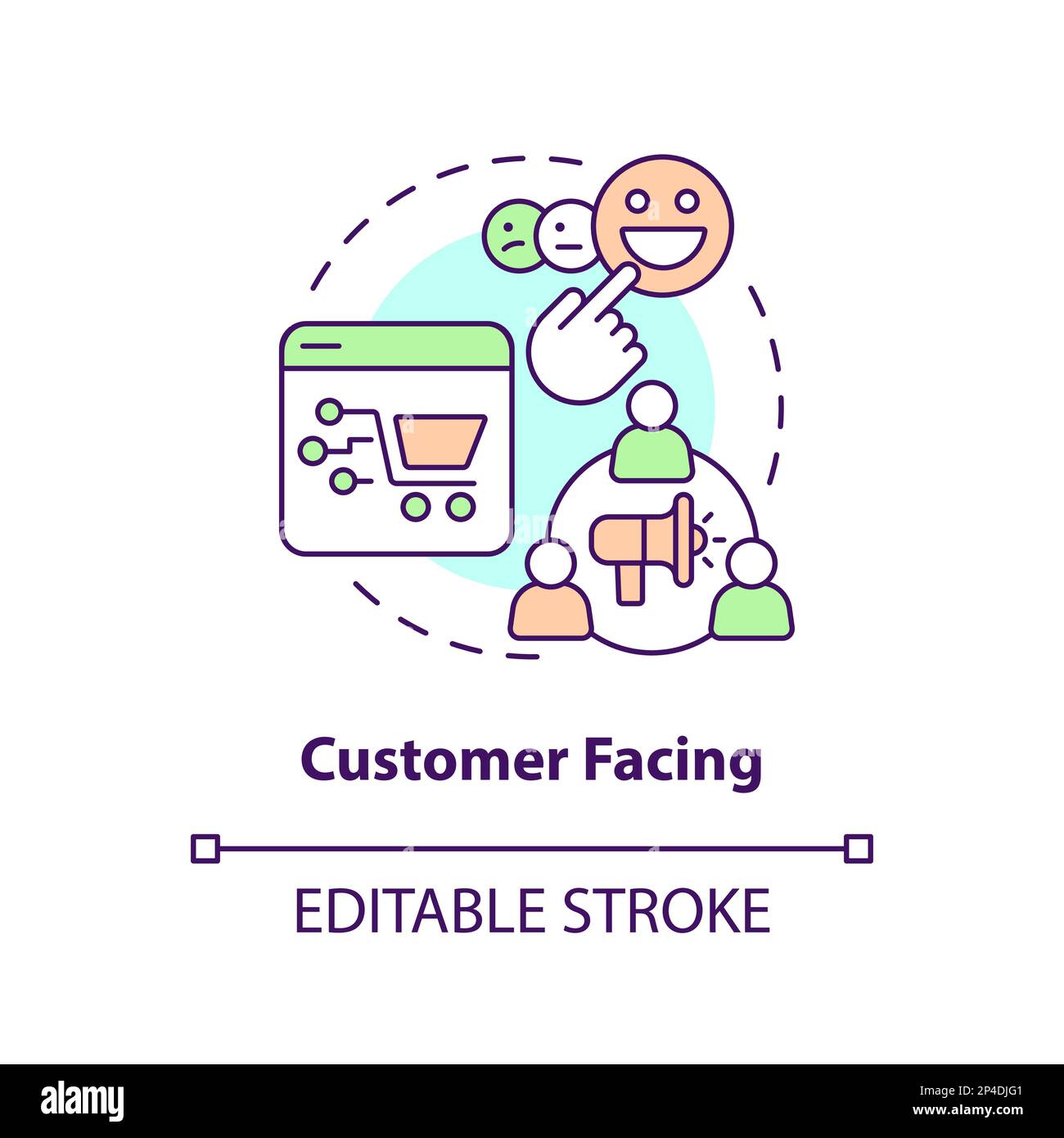 Customer facing concept icon Stock Vector Image & Art - Alamy
