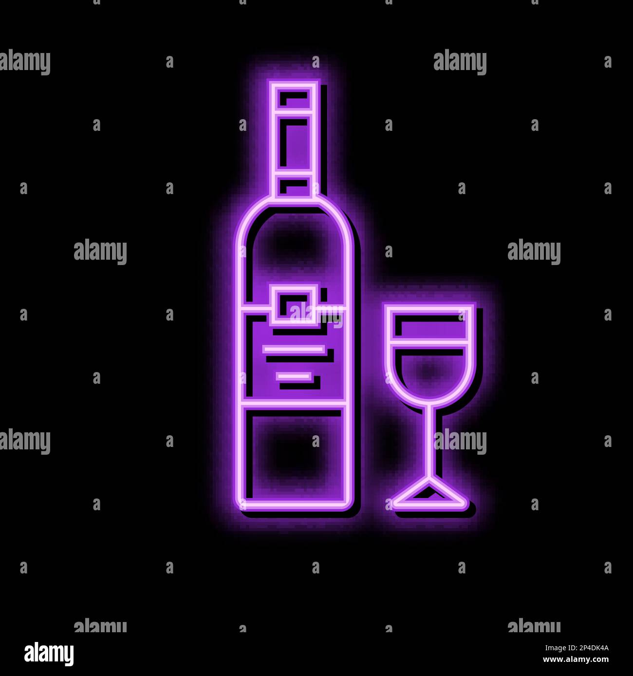 cabernet sauvignon red wine neon glow icon illustration Stock Vector ...