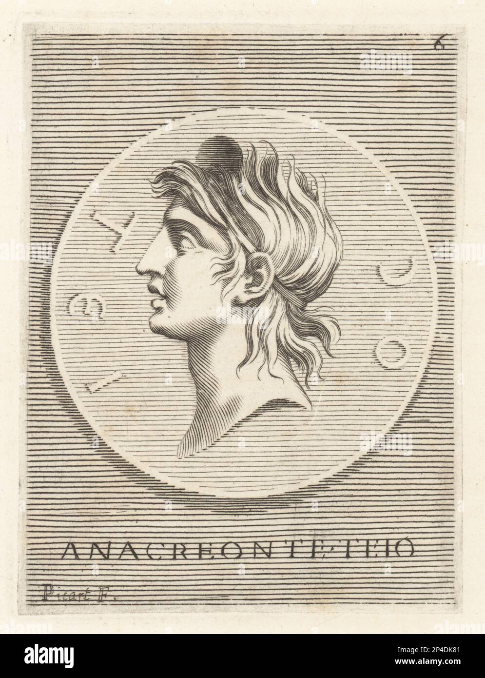 Head of Anacreon, Greek lyric poet. 575-495 BC, from Teos, Ionia (now ...