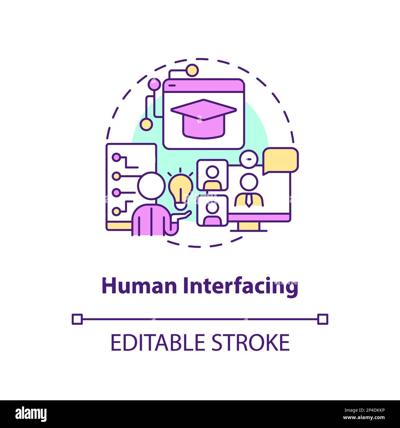 Human interfacing concept icon Stock Vector Image & Art - Alamy