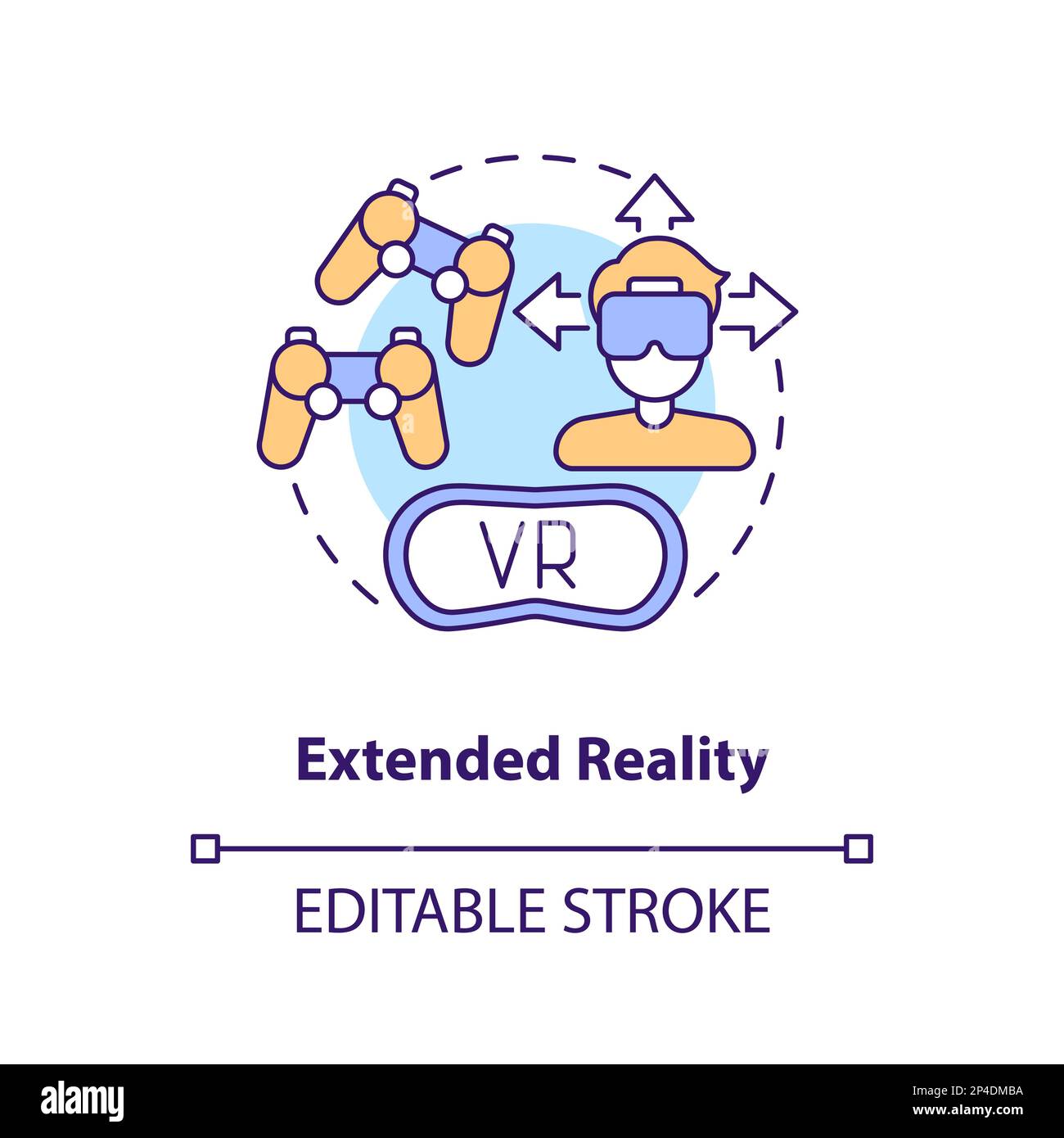 Extended reality concept icon Stock Vector Image & Art - Alamy