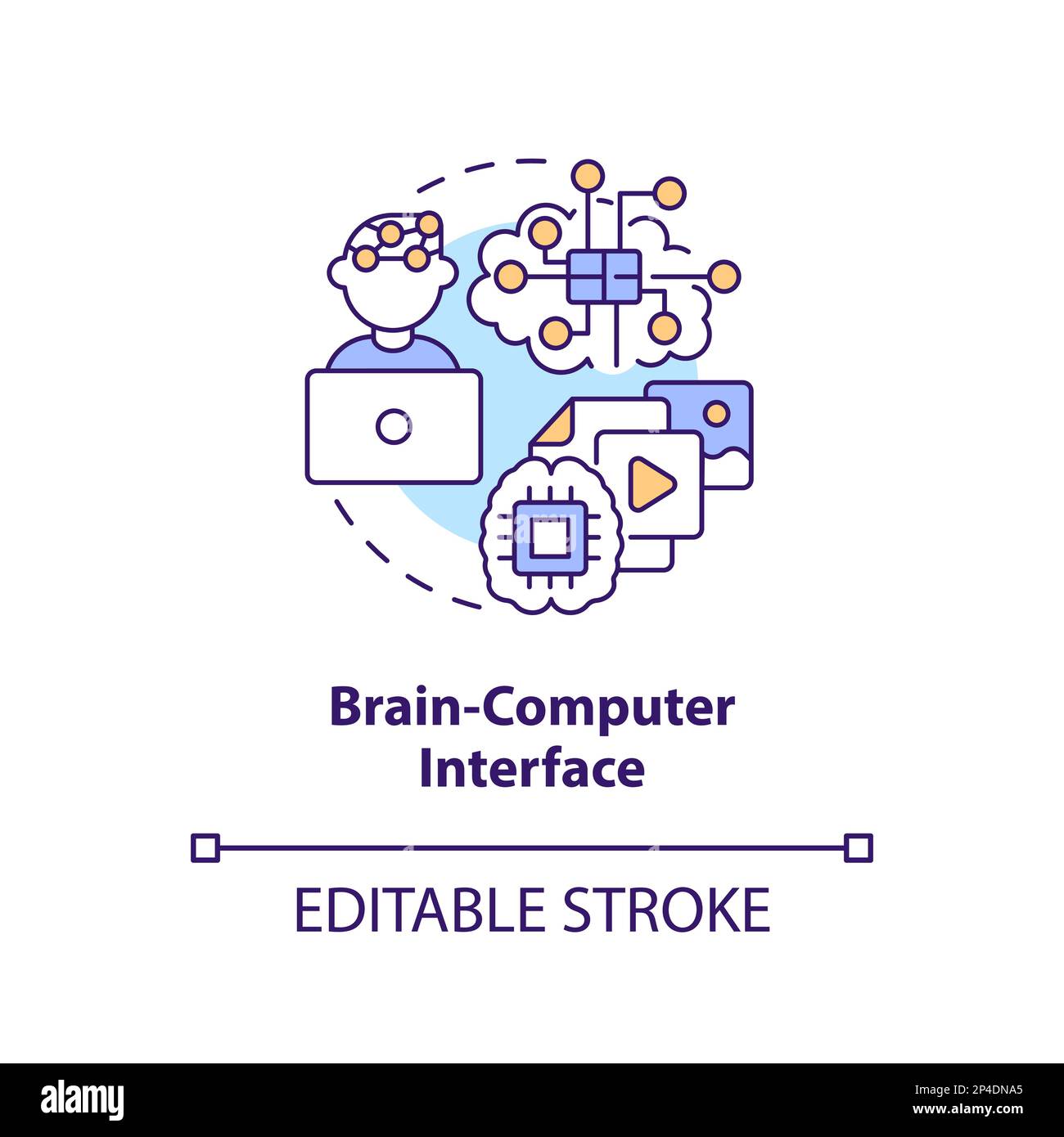 Brain computer interface concept icon Stock Vector Image & Art - Alamy Brain computer interface concept icon Stock Vector Image & Art - Alamy