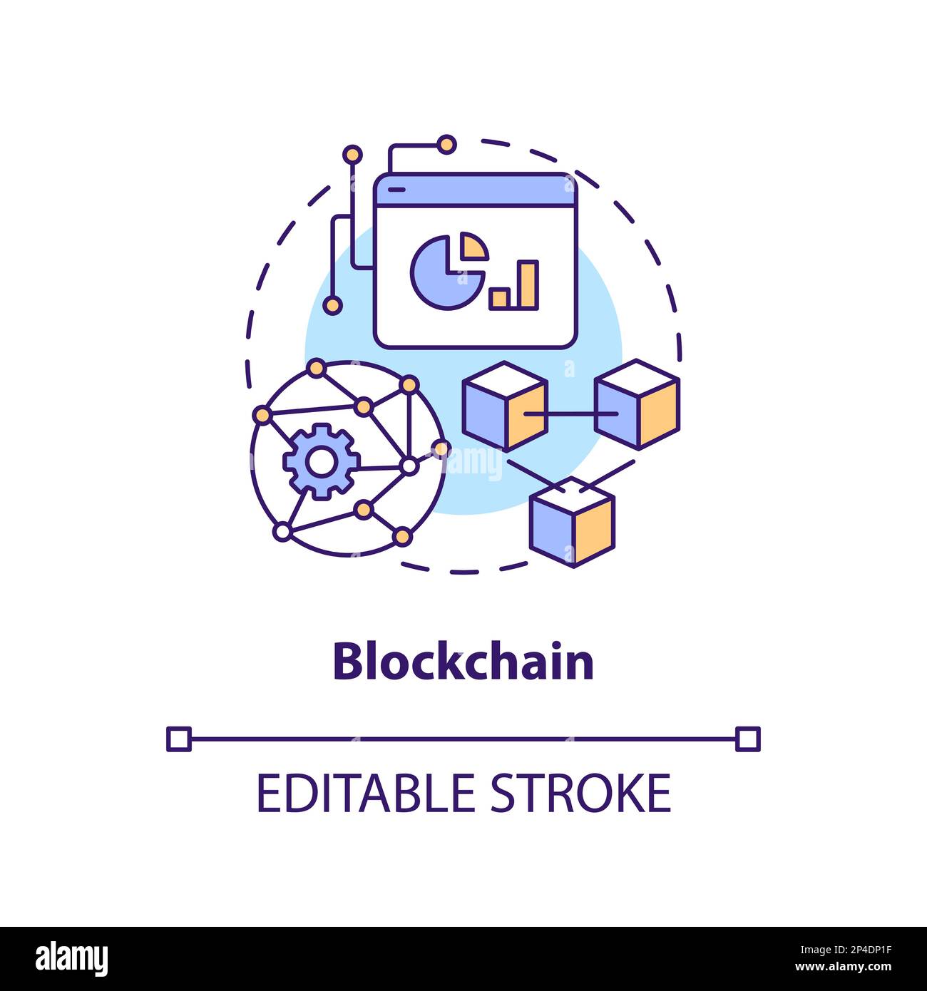 Blockchain concept icon Stock Vector Image & Art - Alamy