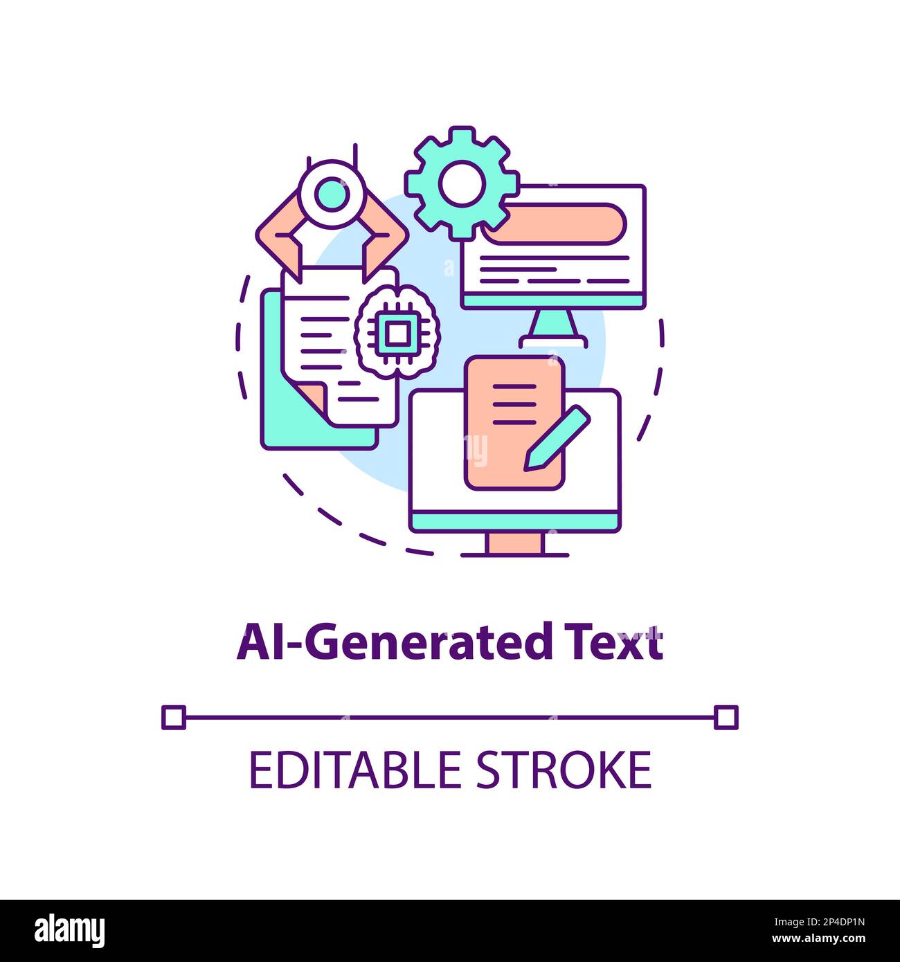 Ai generated text Stock Vector Images - Alamy