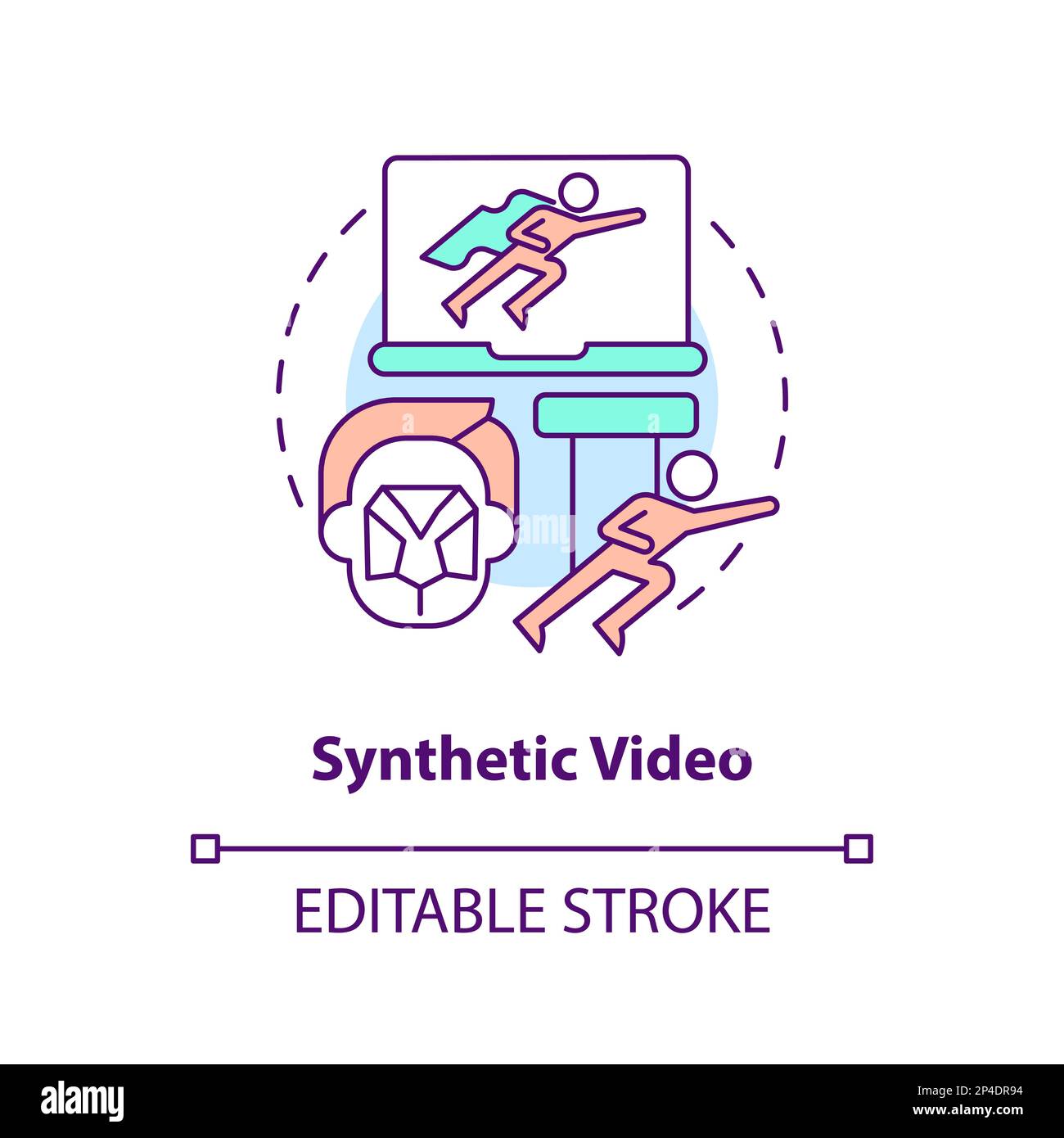 Synthetic video concept icon Stock Vector Image & Art - Alamy