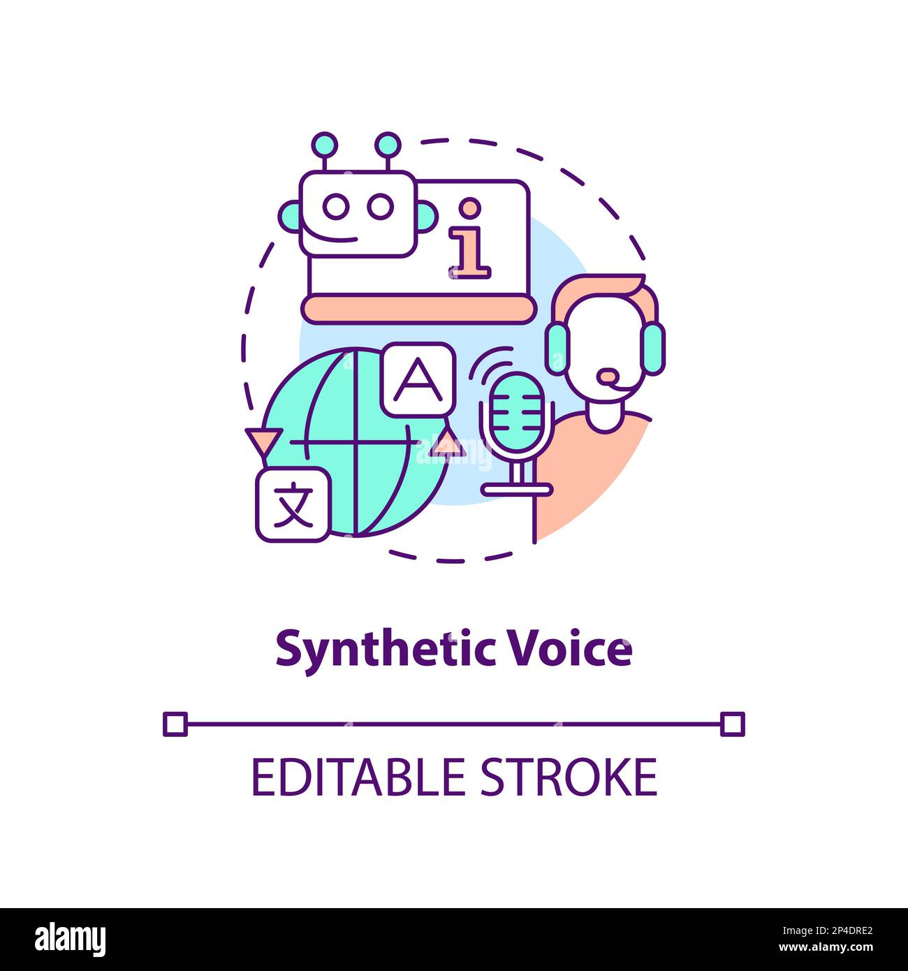 Synthetic voice concept icon Stock Vector Image & Art - Alamy