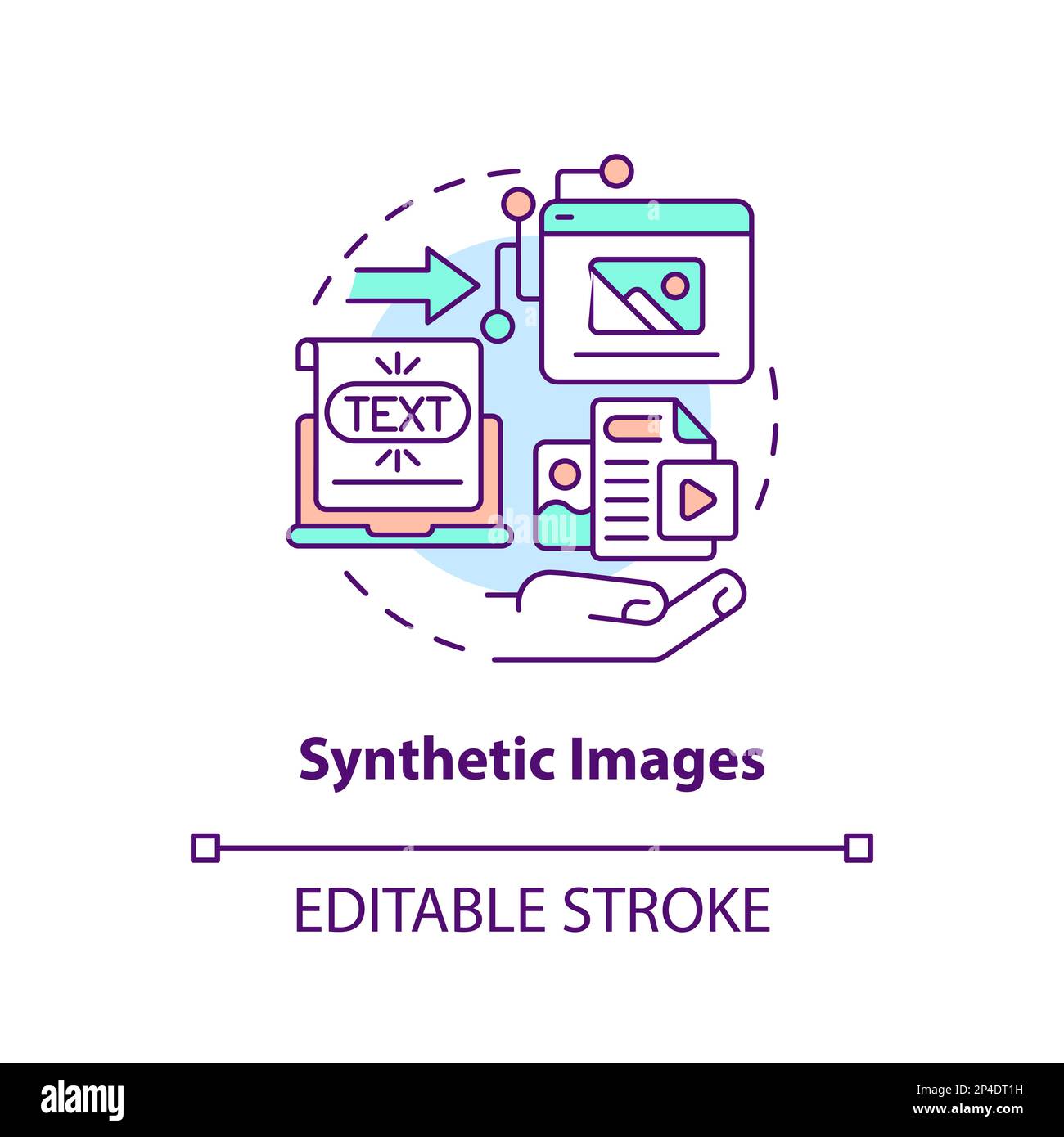 Synthetic images concept icon Stock Vector Image & Art - Alamy