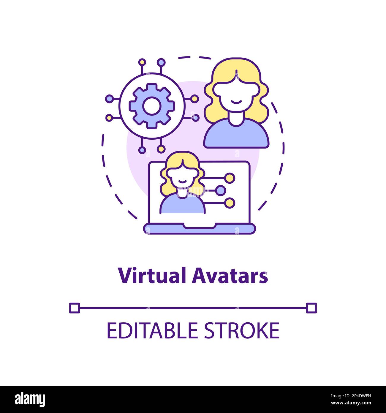 Virtual avatars concept icon Stock Vector Image & Art - Alamy