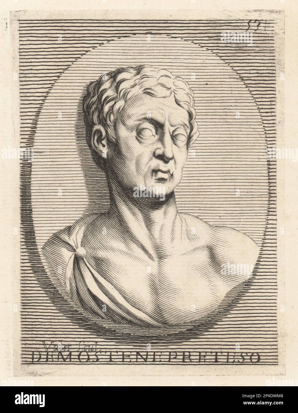 Head of Demosthenes. Either the Athenian general, died 413 BC, or the ...