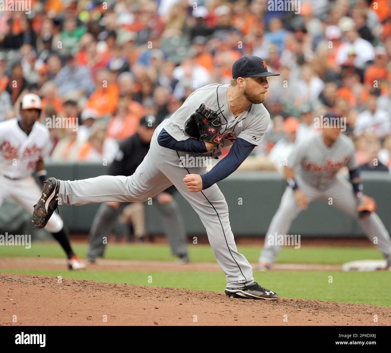 Detroit Tigers Ian Krol (46) during a game against the Baltimore ...