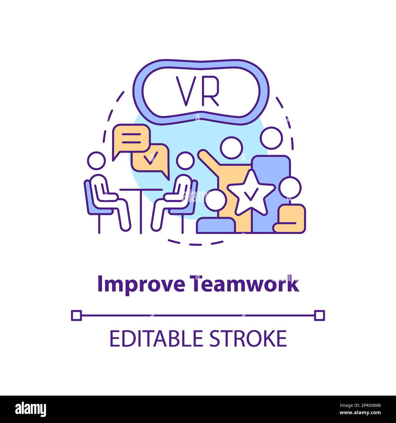 Improve teamwork concept icon Stock Vector Image & Art - Alamy